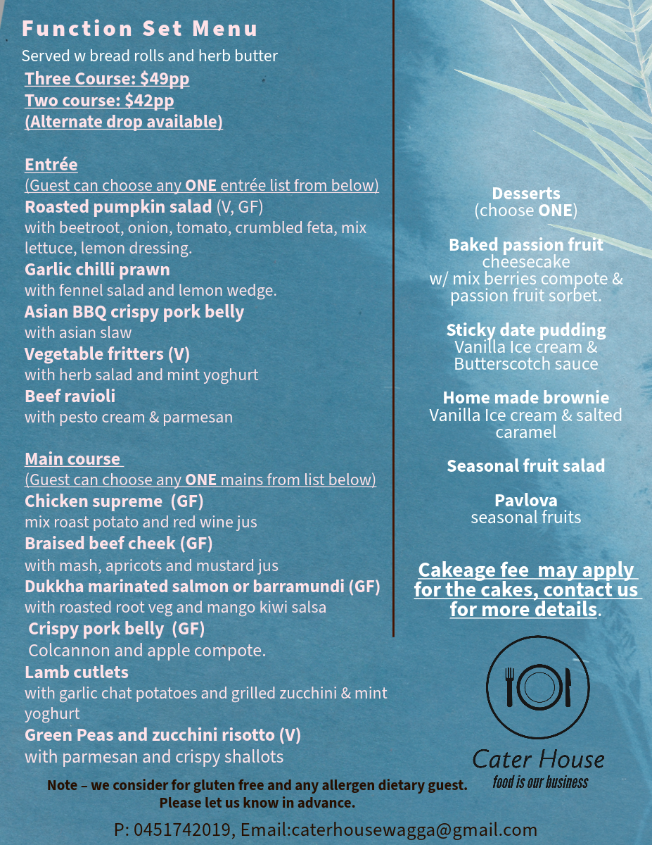 Catering - Murrumbidgee Turf Club | MTC Wagga